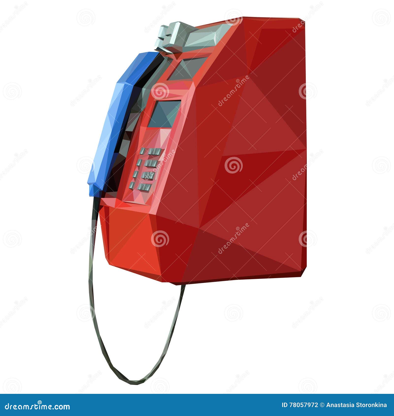 Payphone on White Background Stock Vector - Illustration of blue ...