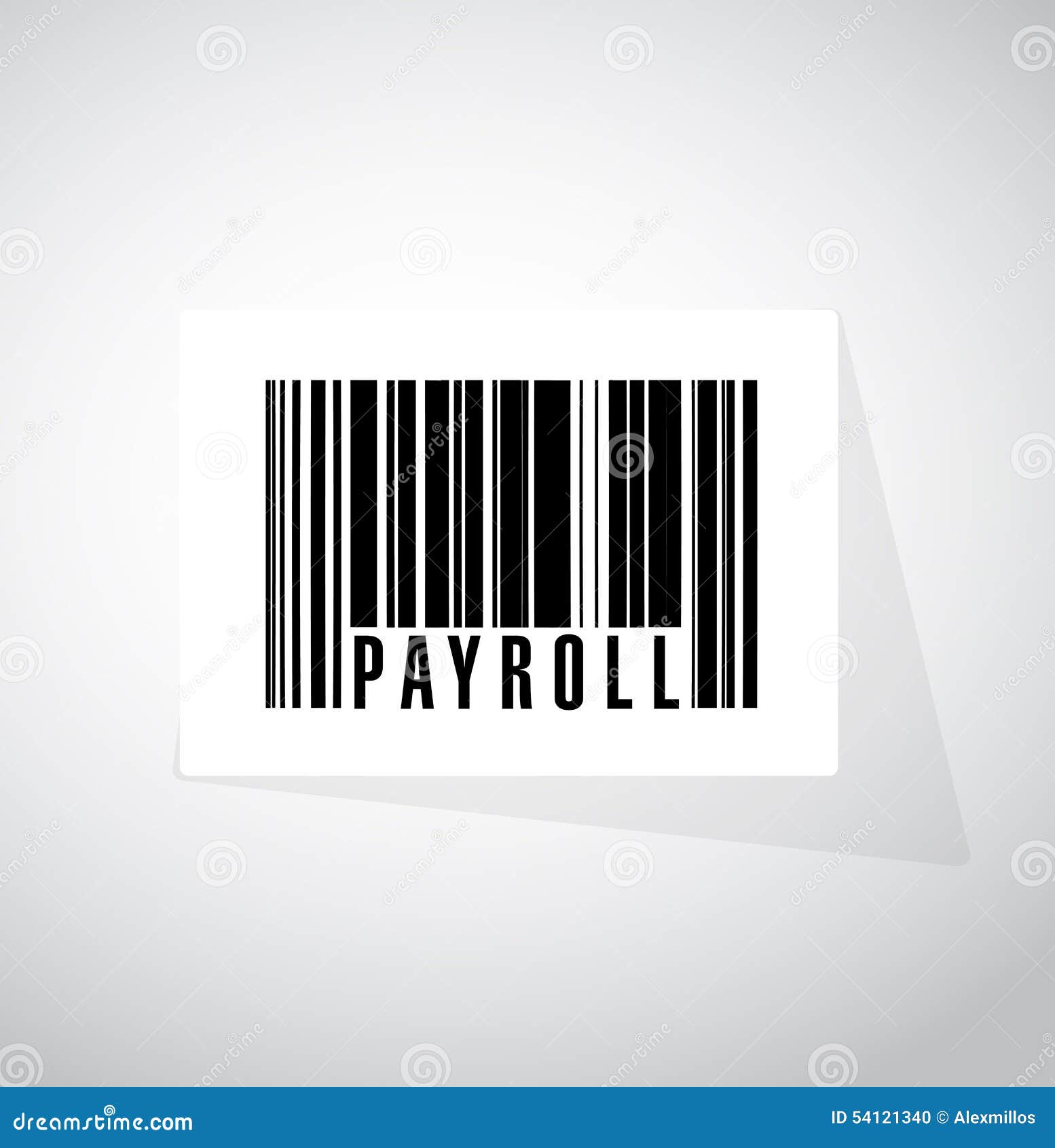 Payroll Barcode Sign Concept Illustration Stock Illustration ...
