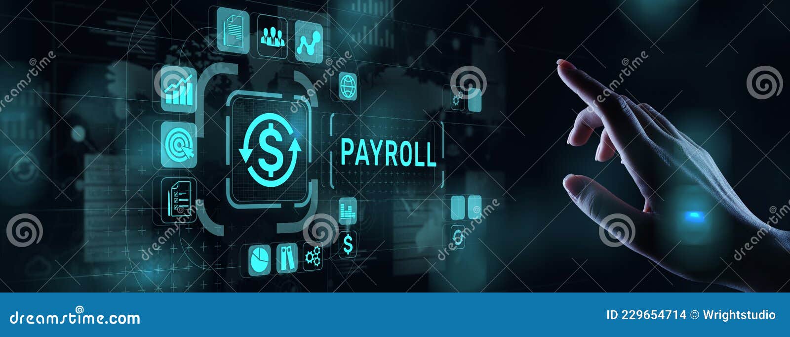 Payroll Teamwork Sign Concept Illustration Royalty-Free Cartoon ...