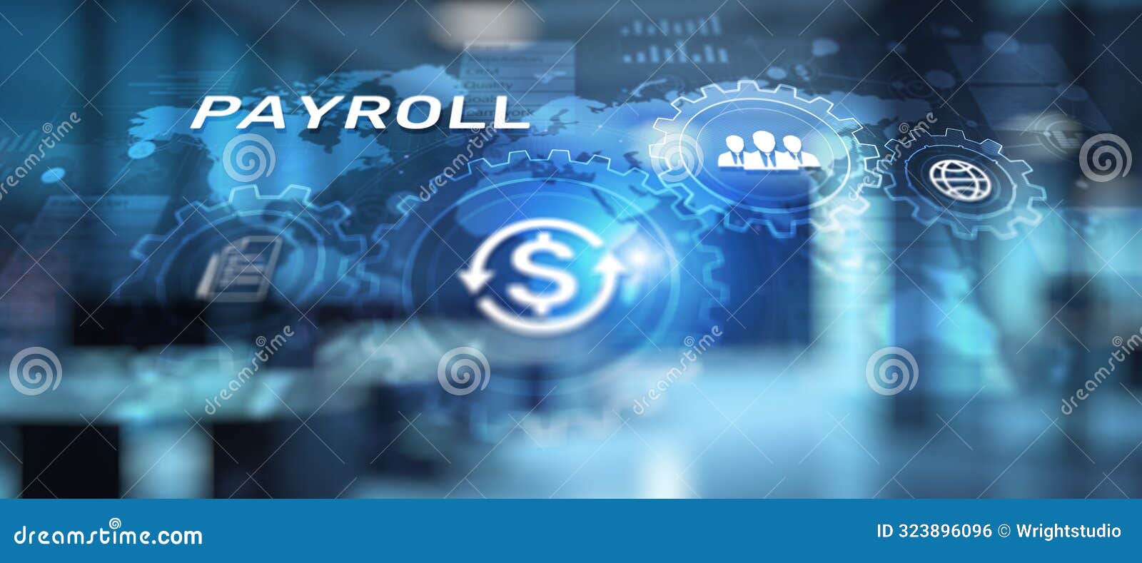 Payroll Teamwork Sign Concept Illustration Royalty-Free Cartoon ...