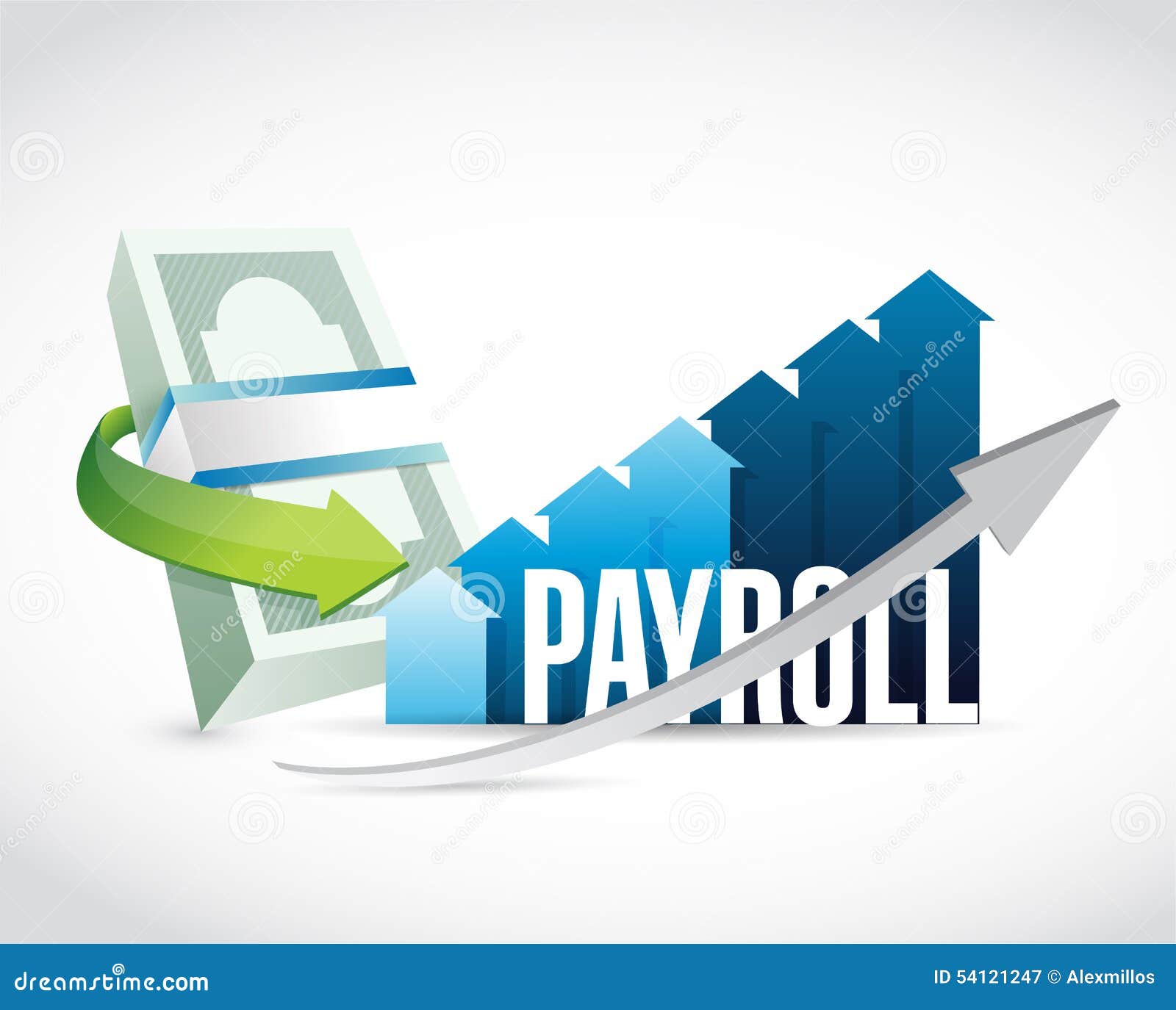 Payroll Business Graph Sign Concept Stock Illustration - Illustration ...
