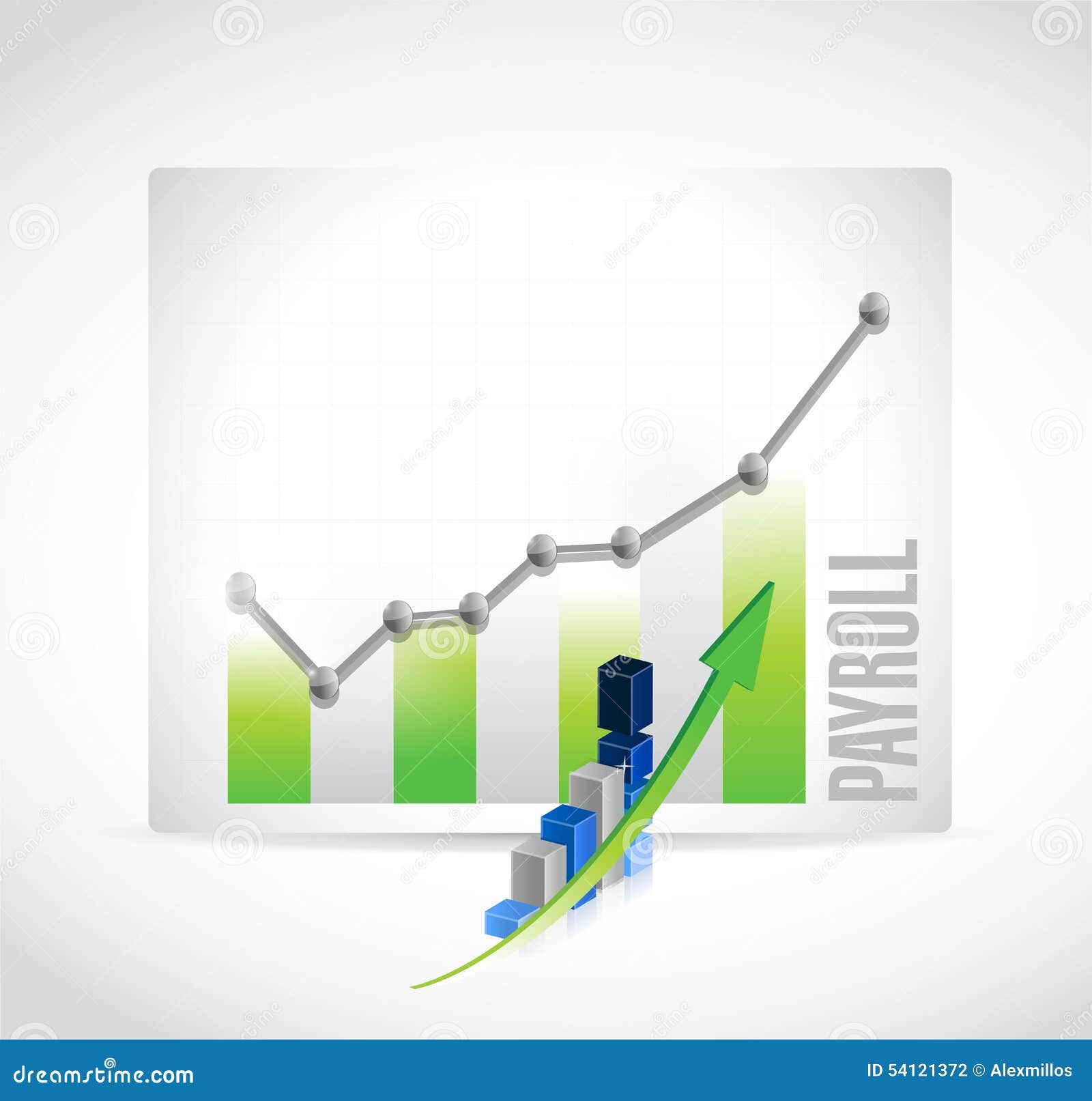 Payroll Business Graph Sign Concept Stock Illustration - Illustration ...