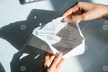 Payroll Cheque in Envelope stock image. Image of check - 218029489