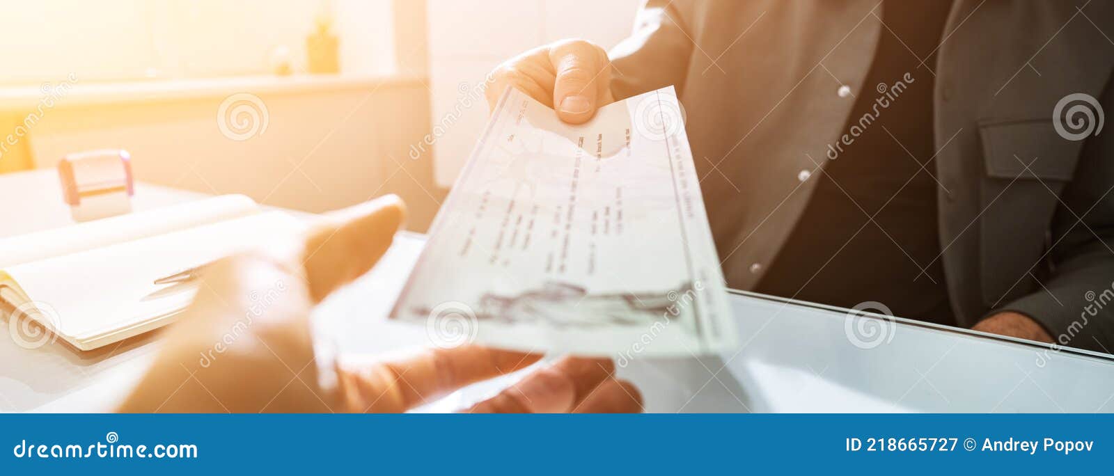 Payroll Compensation Cheque. Bank Paycheck Stock Image - Image of ...