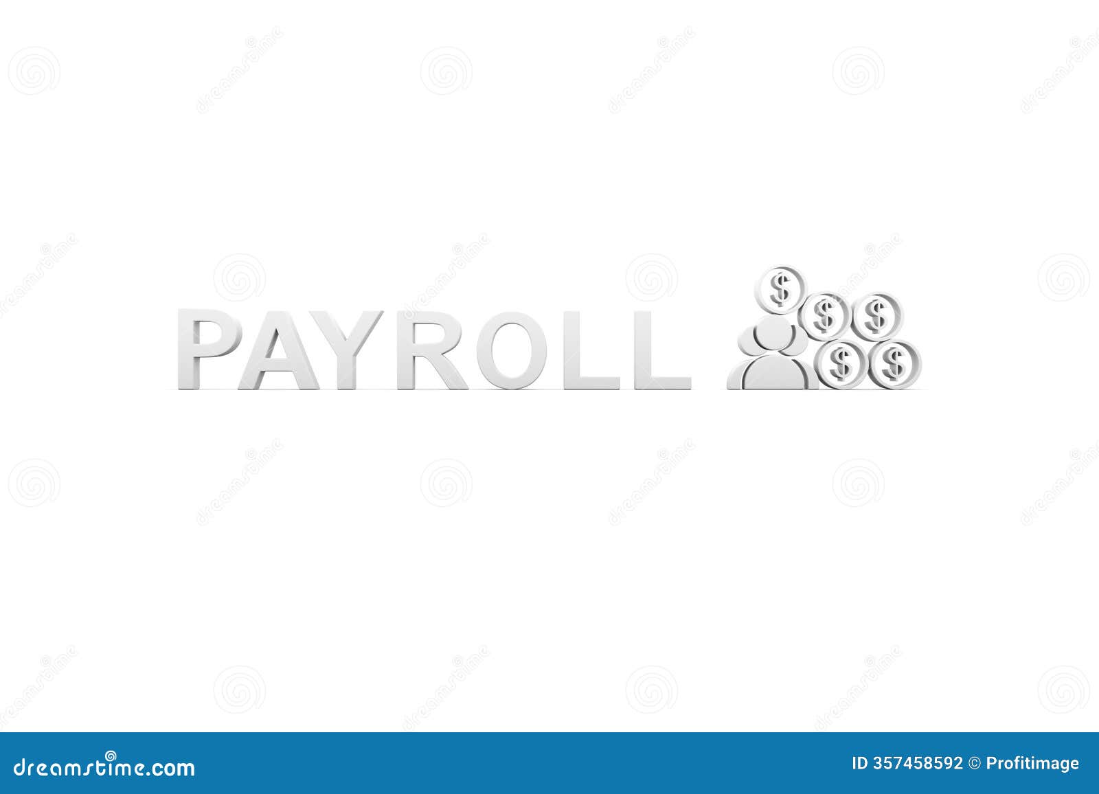 PAYROLL Concept White Background 3d Stock Illustration - Illustration ...