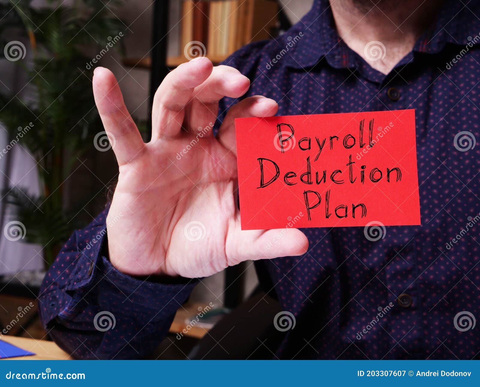 Payroll Deduction. Golden Key With Price Tag On Green Office Table ...