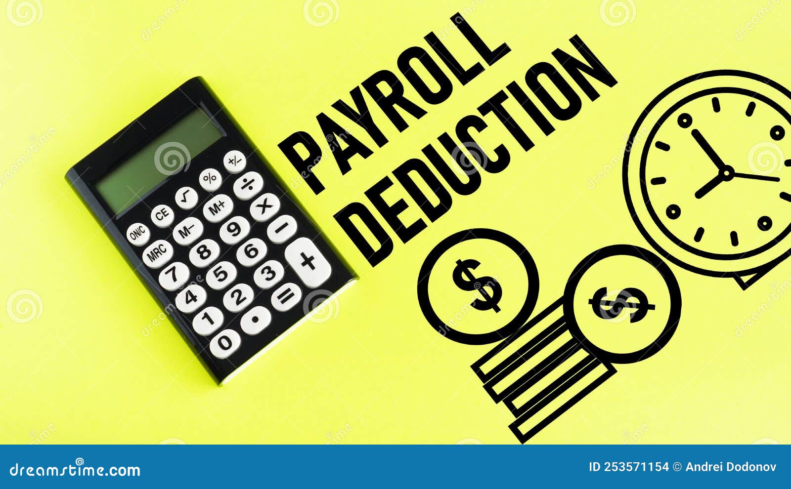 Payroll Deduction. Golden Key With Price Tag On Green Office Table ...