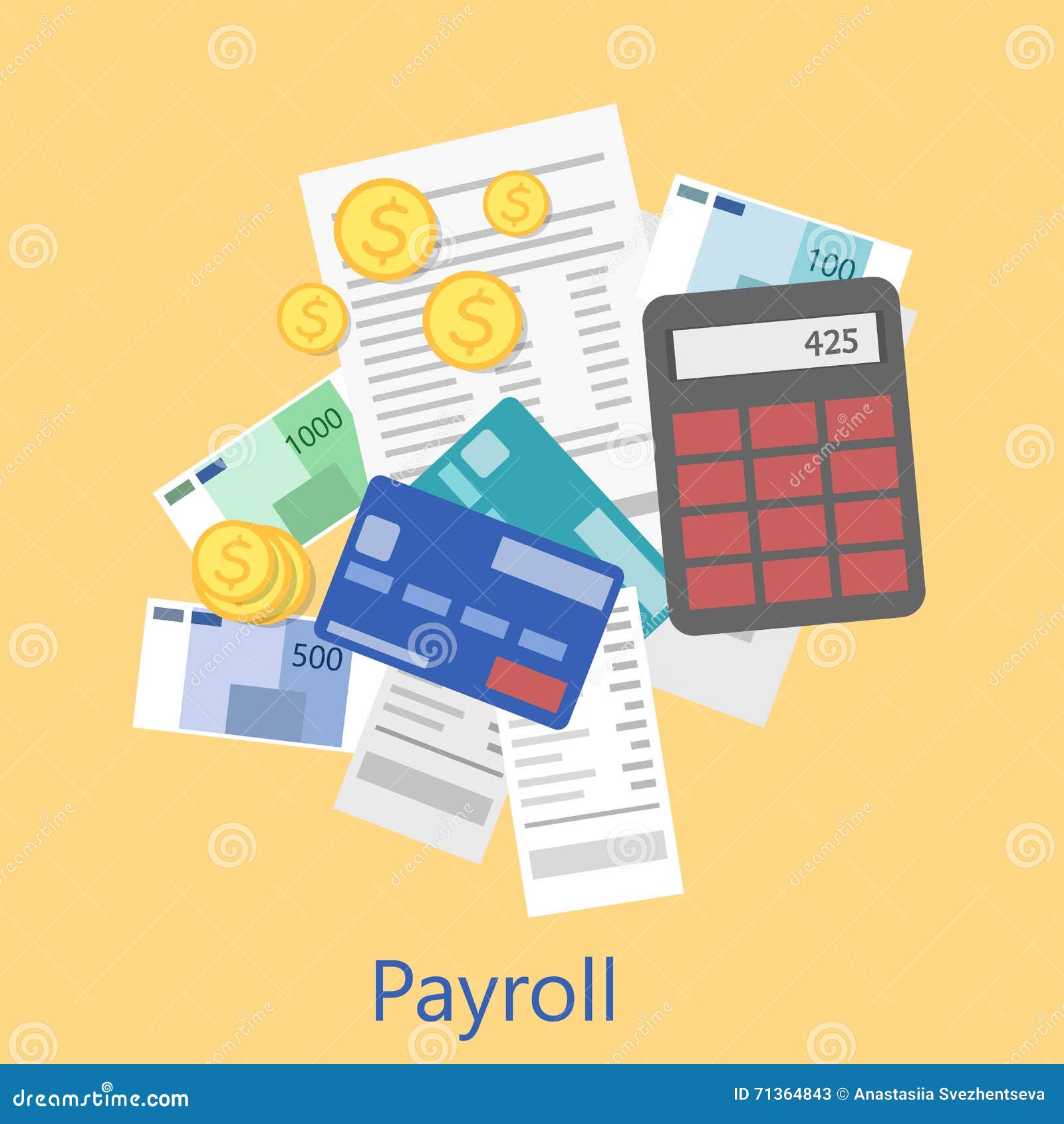 Payroll icon stock illustration. Illustration of financial - 71364843