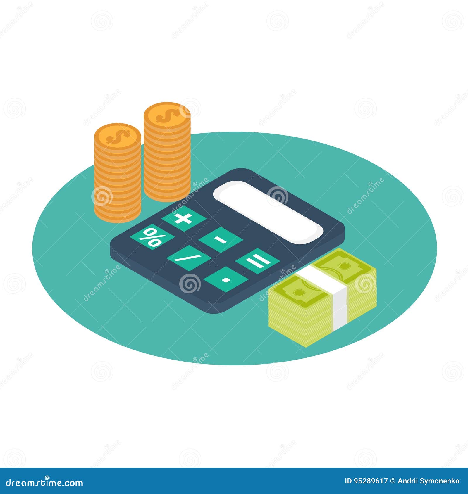 Payroll Icon Isometric. Vector Illustration Stock Vector - Illustration ...