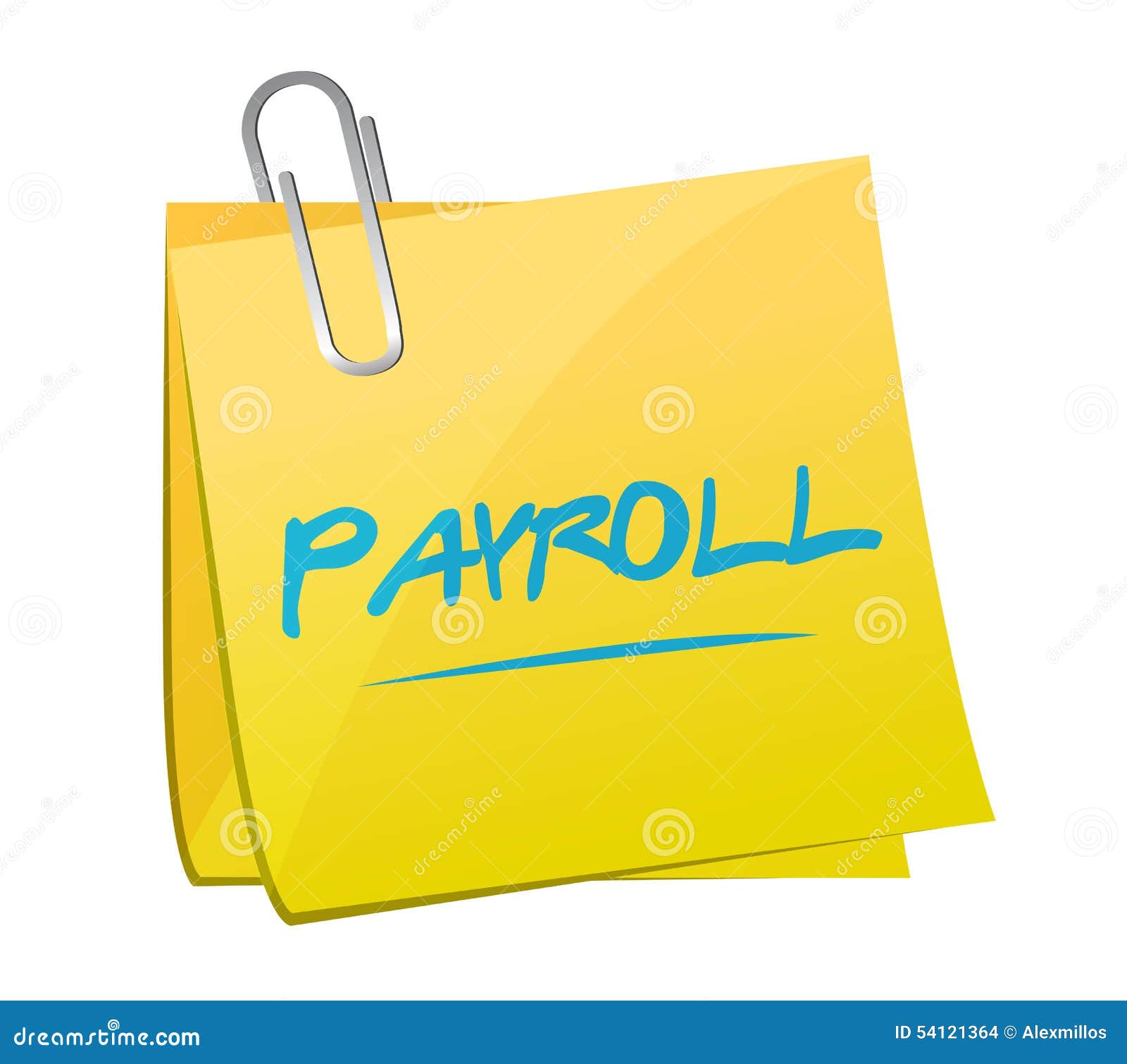 Payroll Memo Post Sign Concept Illustration Stock Illustration ...