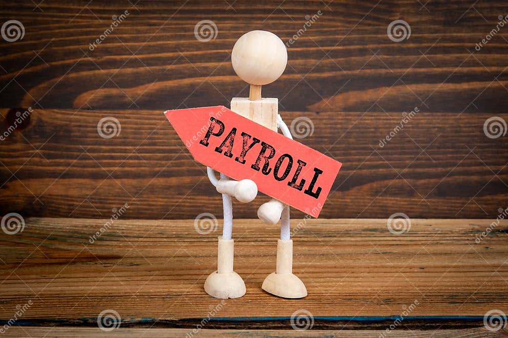 Payroll. Red Pointing Arrow with Text Stock Image - Image of ...