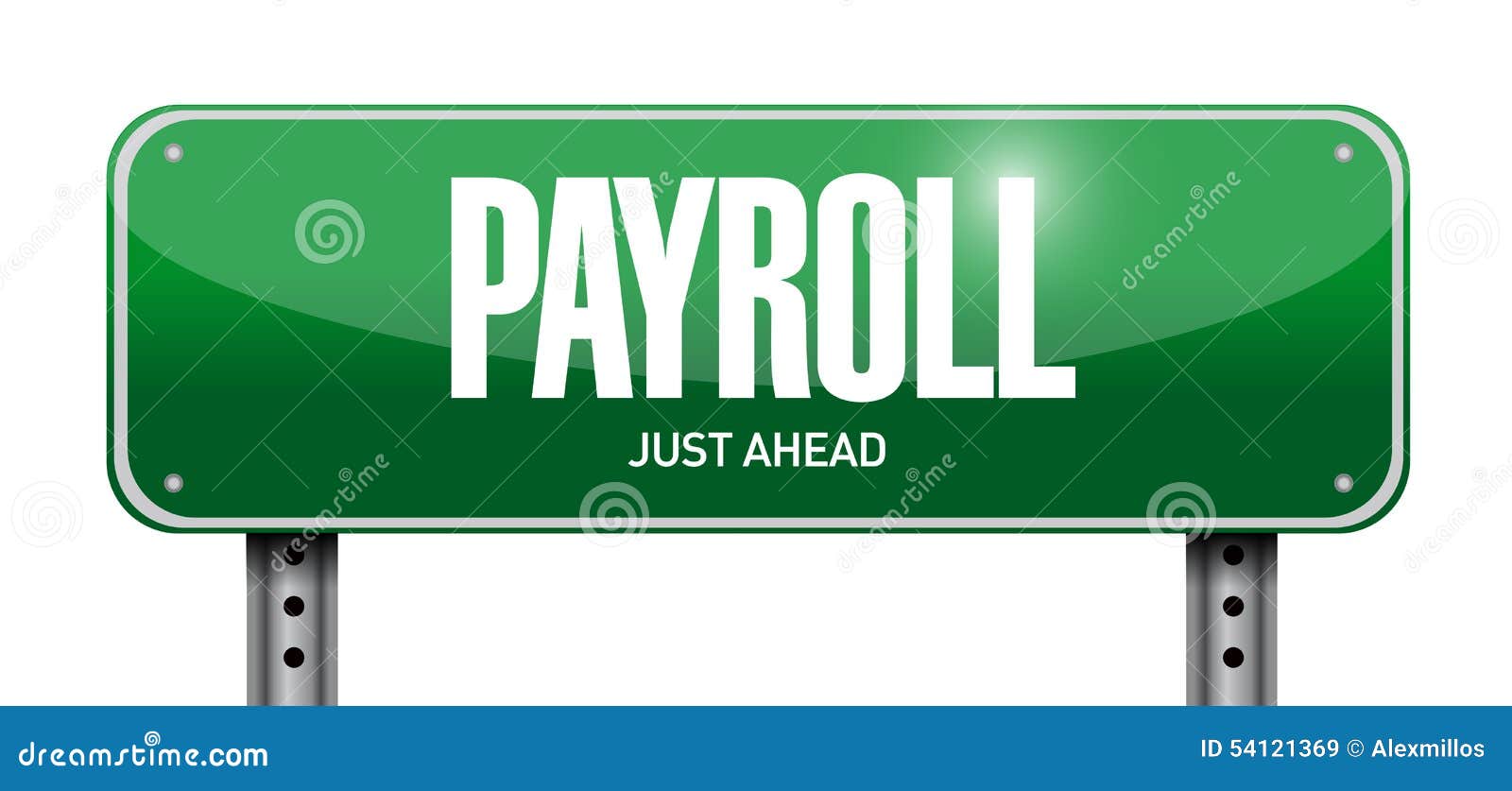 Payroll Street Sign Concept Illustration Design Stock Illustration ...