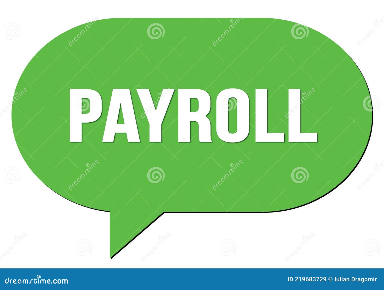 PAYROLL Text Written in a Green Speech Bubble Stock Illustration ...