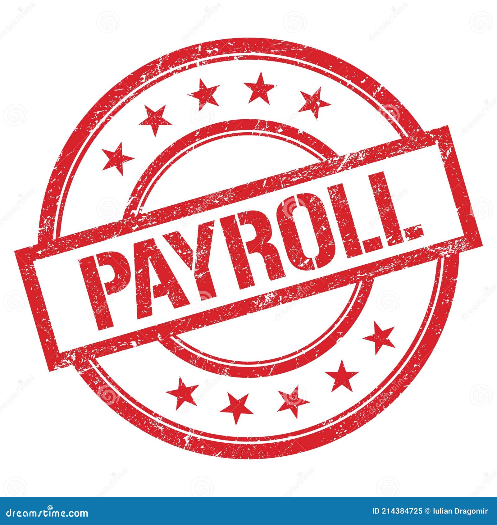 PAYROLL Text Written on Red Vintage Stamp Stock Illustration ...