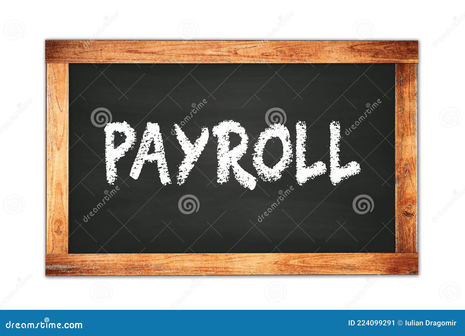 PAYROLL Text Written on Wooden Frame School Blackboard Stock ...