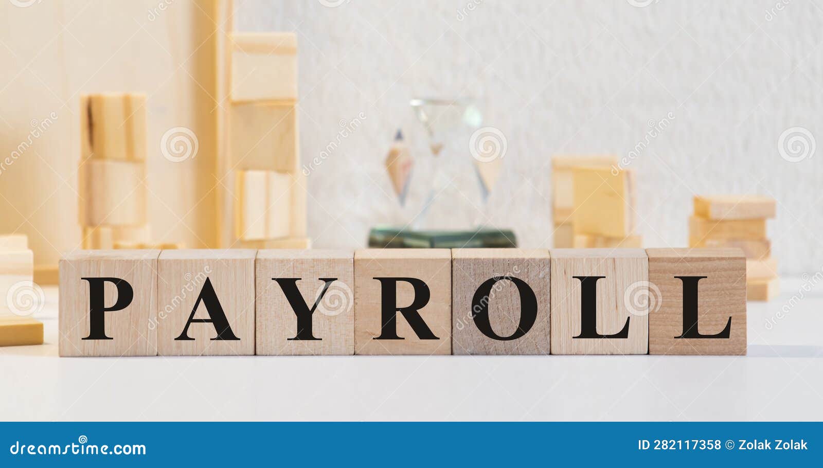 Payroll. Wooden Letters On Dark Background Royalty-Free Stock ...