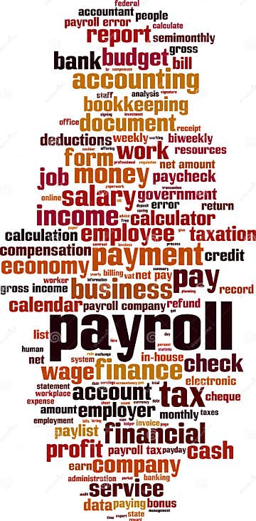 Payroll word cloud stock vector. Illustration of paylist - 177693329