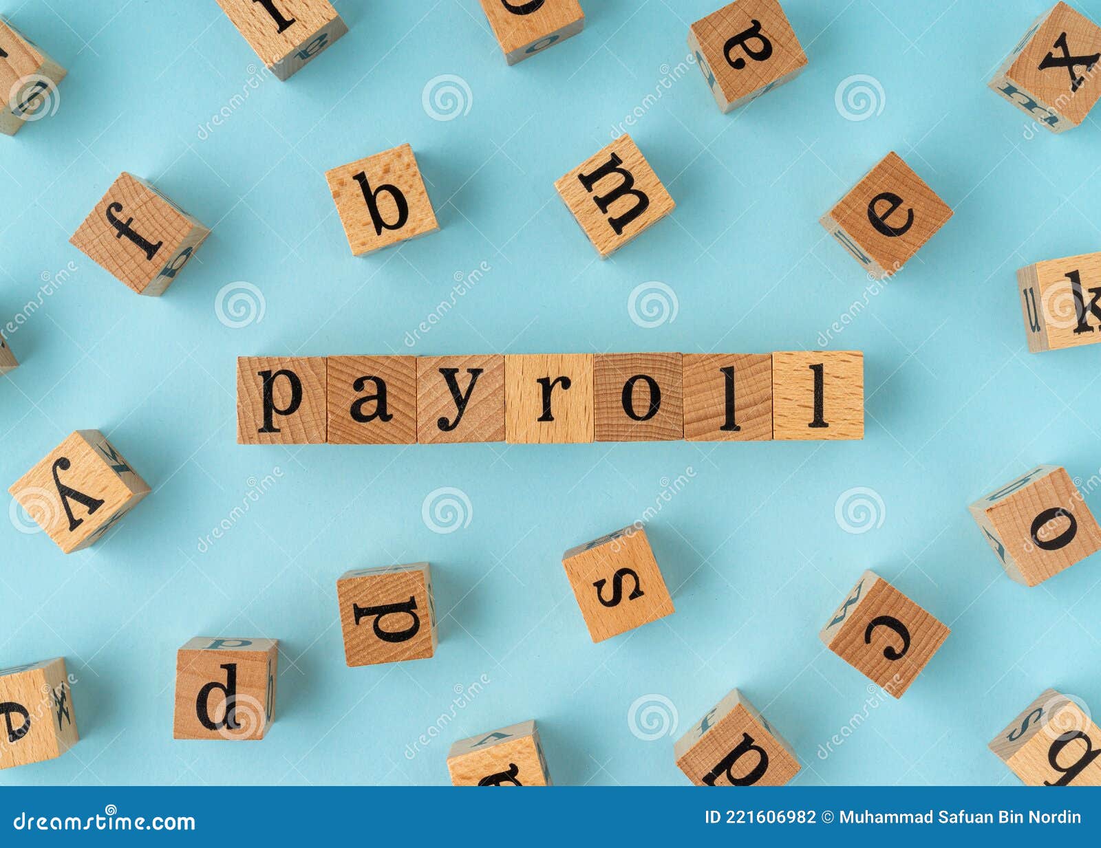 Payroll. Wooden Letters On Dark Background Royalty-Free Stock ...