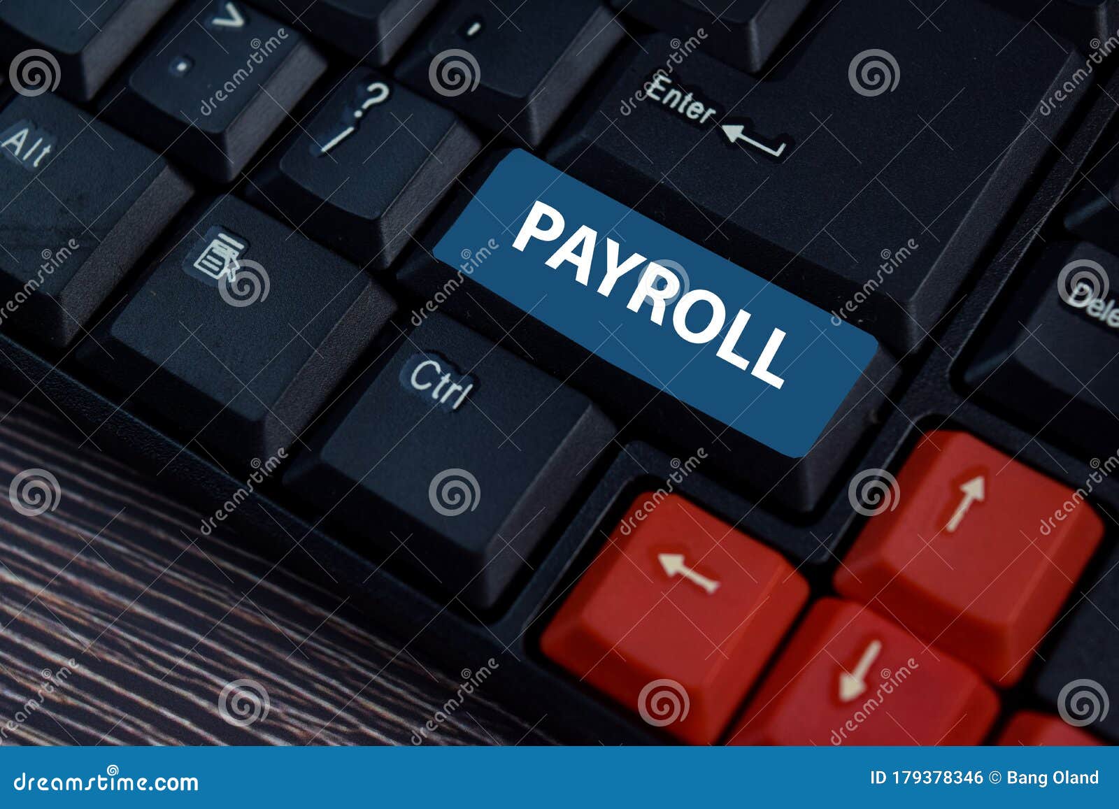 Payroll Write on Keyboard Isolated on Laptop Background Stock Photo ...