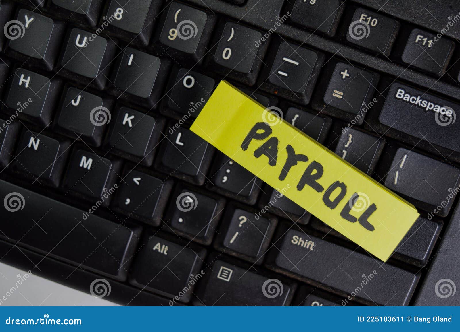 Payroll. Wooden Letters On Dark Background Royalty-Free Stock ...