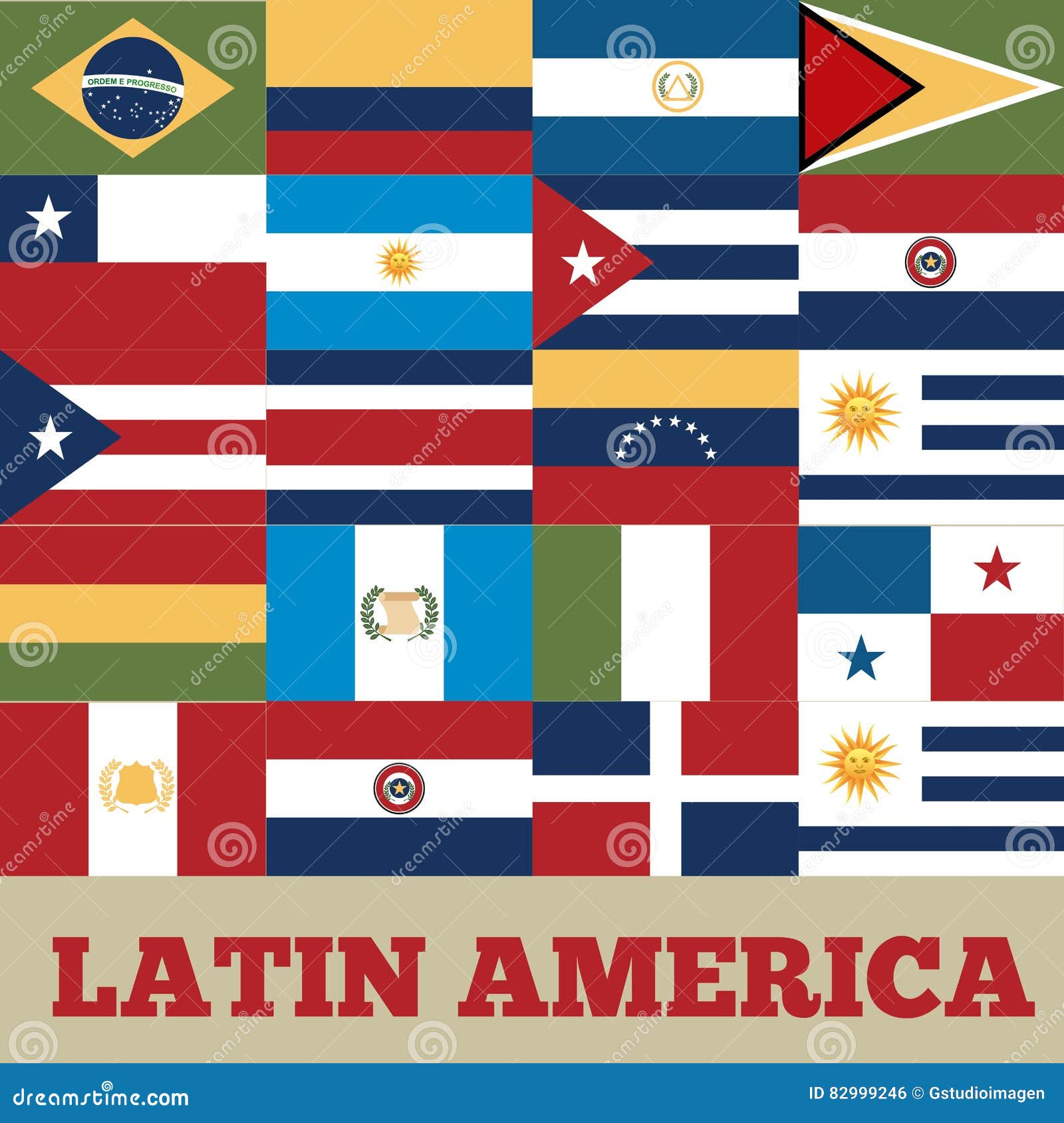 Pays de l'Amérique latine illustration stock. Illustration du ...