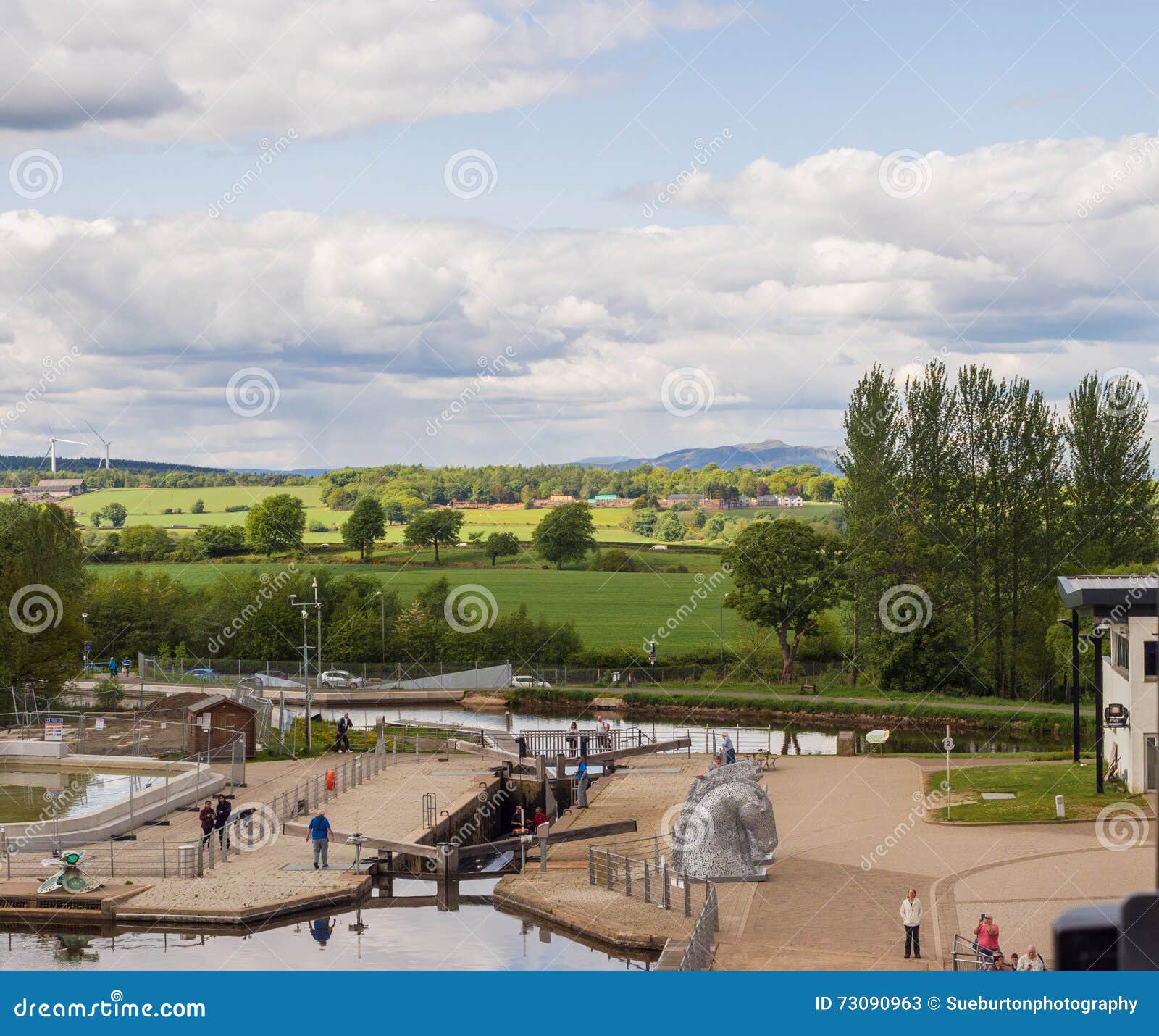 Paysage de Falkirk photo stock éditorial. Image du bateau - 73090963