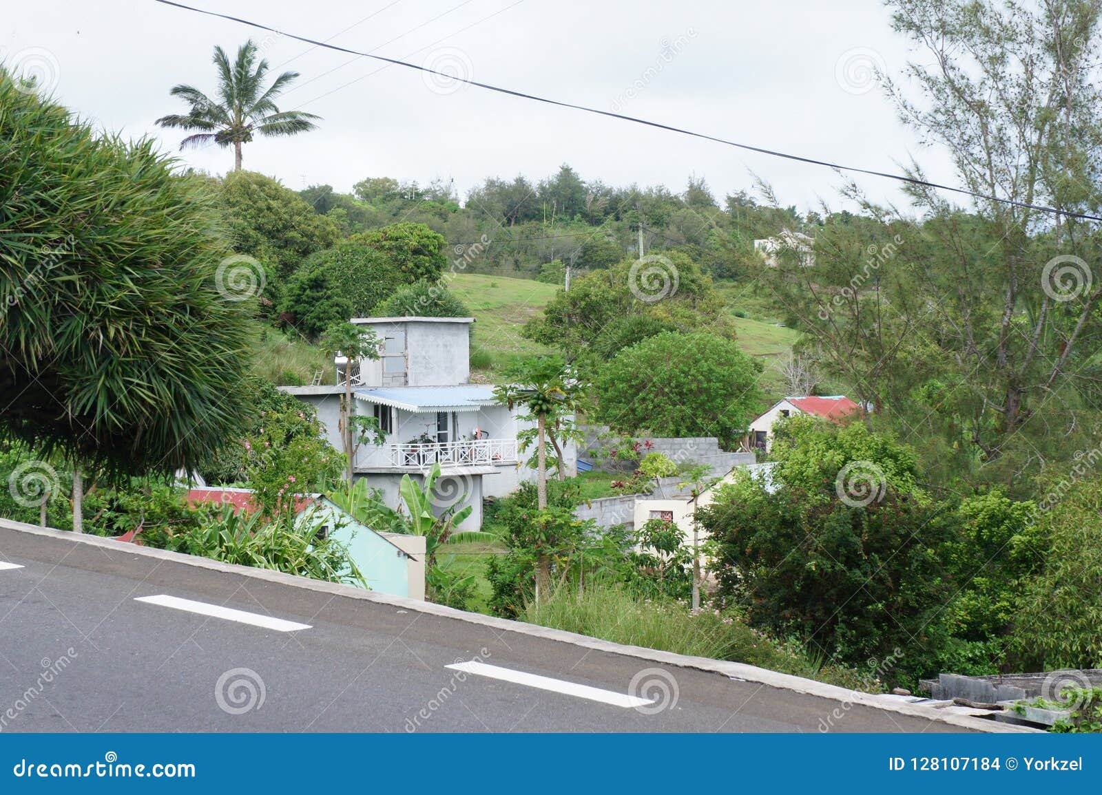 Paysage Local Du Centre De Rodrigues Photo stock - Image du montagne ...