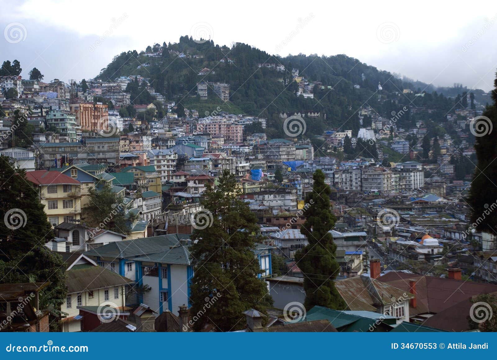 Paysage Urbain, Darjeeling, Le Bengale-Occidental, Inde Image stock ...