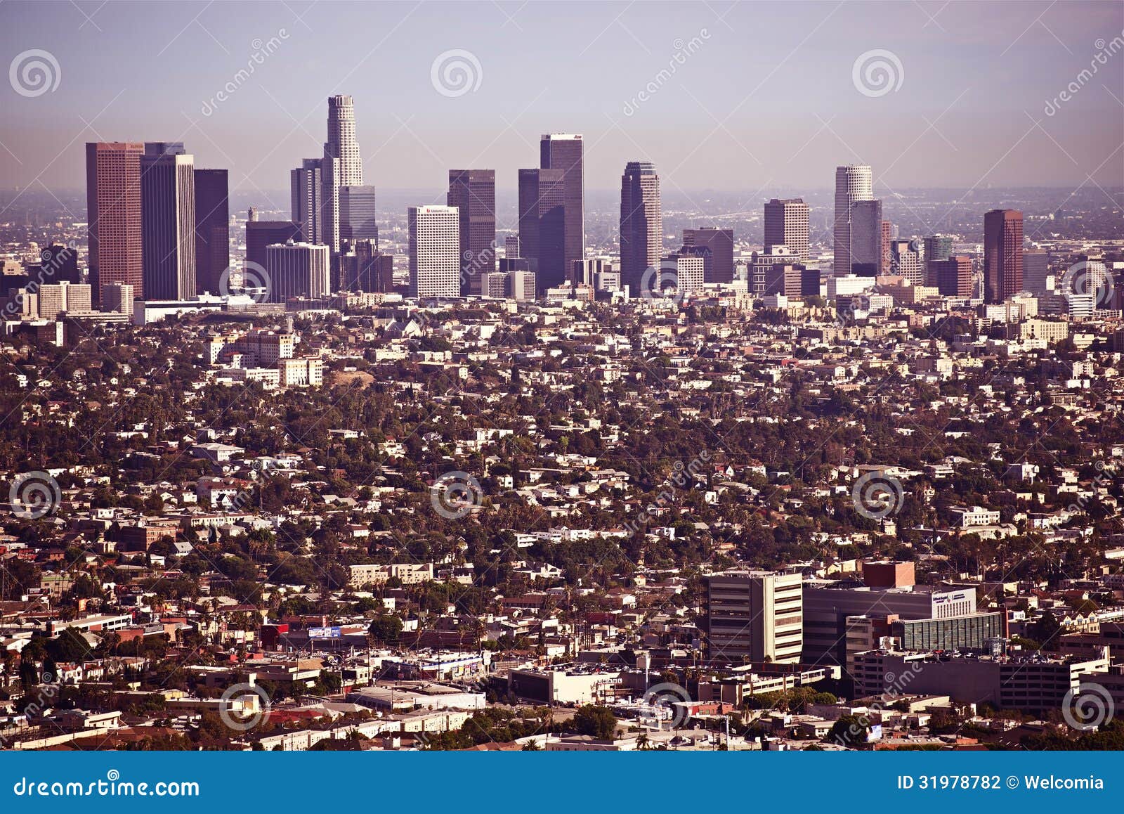 Paysage Urbain De Los Angeles Photographie éditorial - Image du zone ...