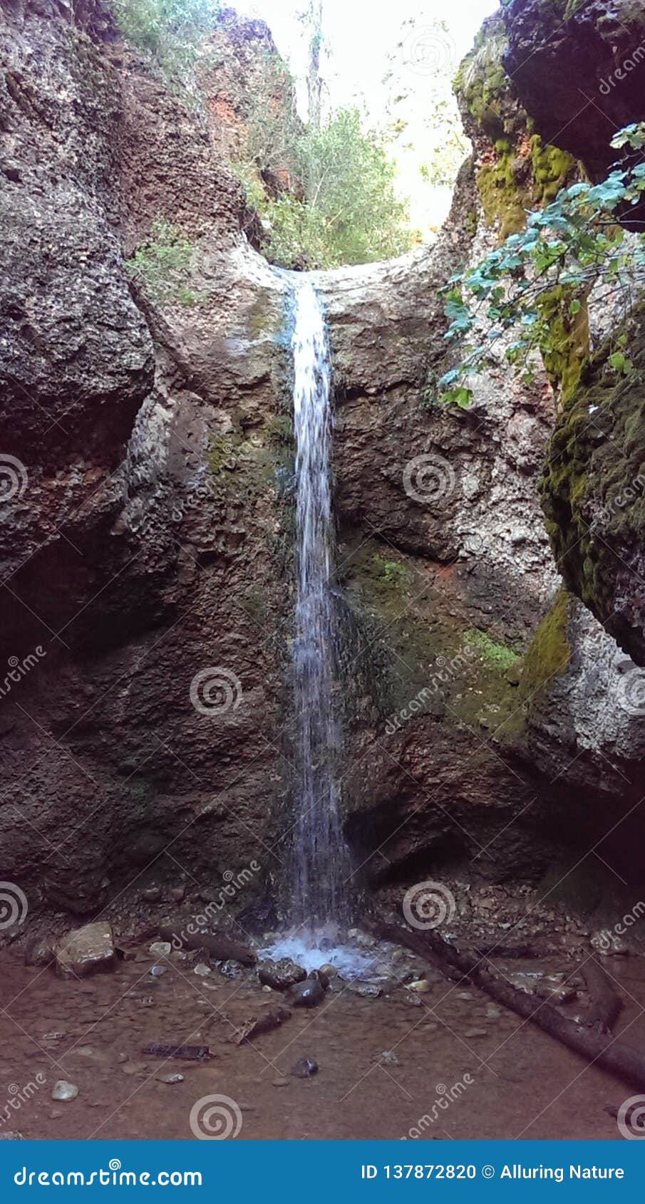 The Payson Canyon Grotto Waterfall Stock Photo - Image of nature ...
