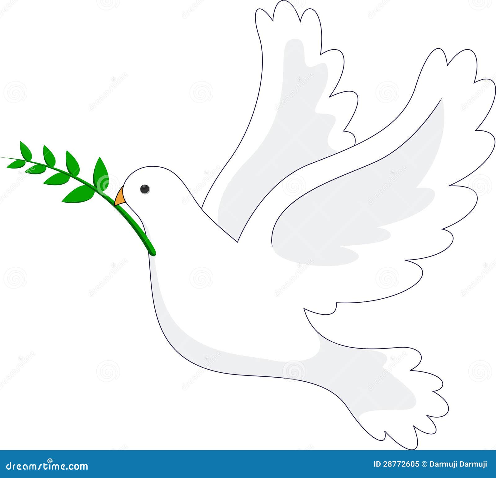 Paz da pomba ilustração do vetor. Ilustração de vista - 28772605