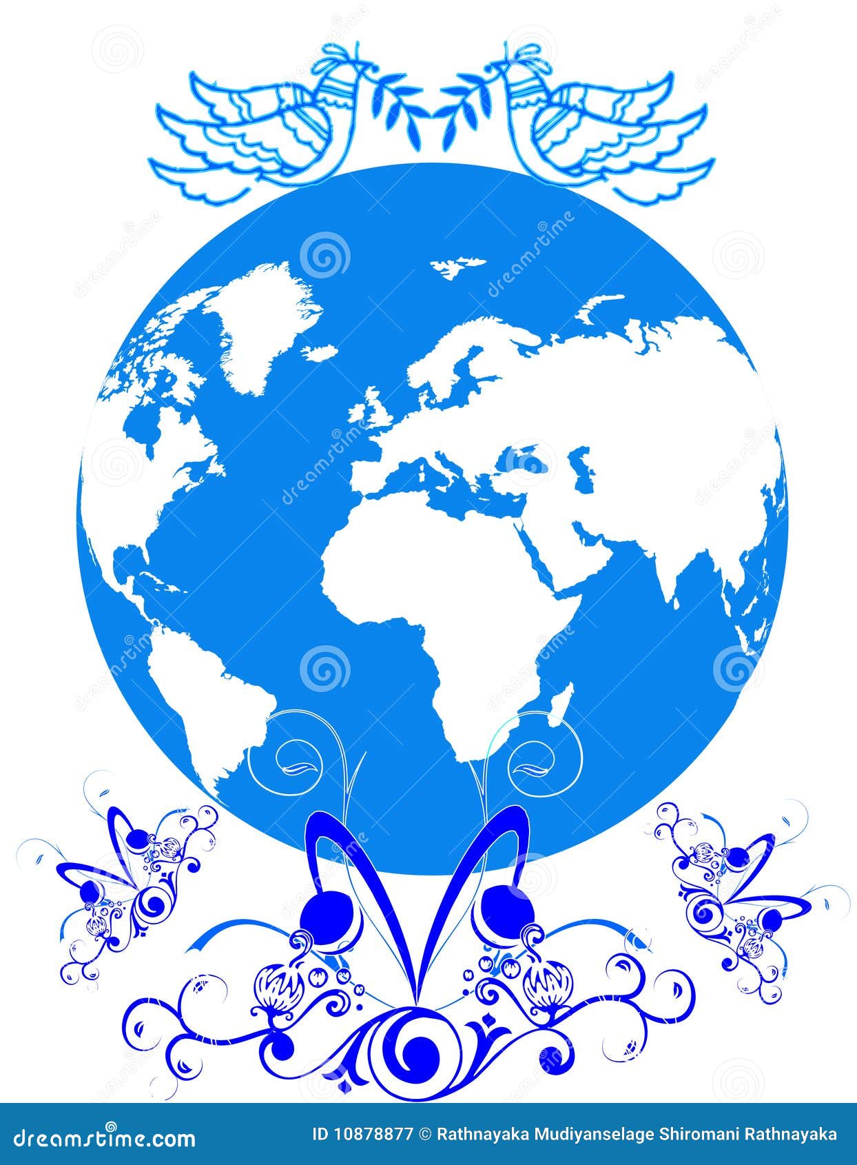 Paz del mundo stock de ilustración. Ilustración de extracto - 10878877