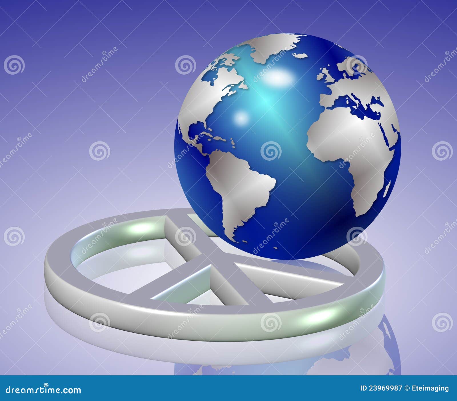 Paz del mundo stock de ilustración. Ilustración de globo - 23969987