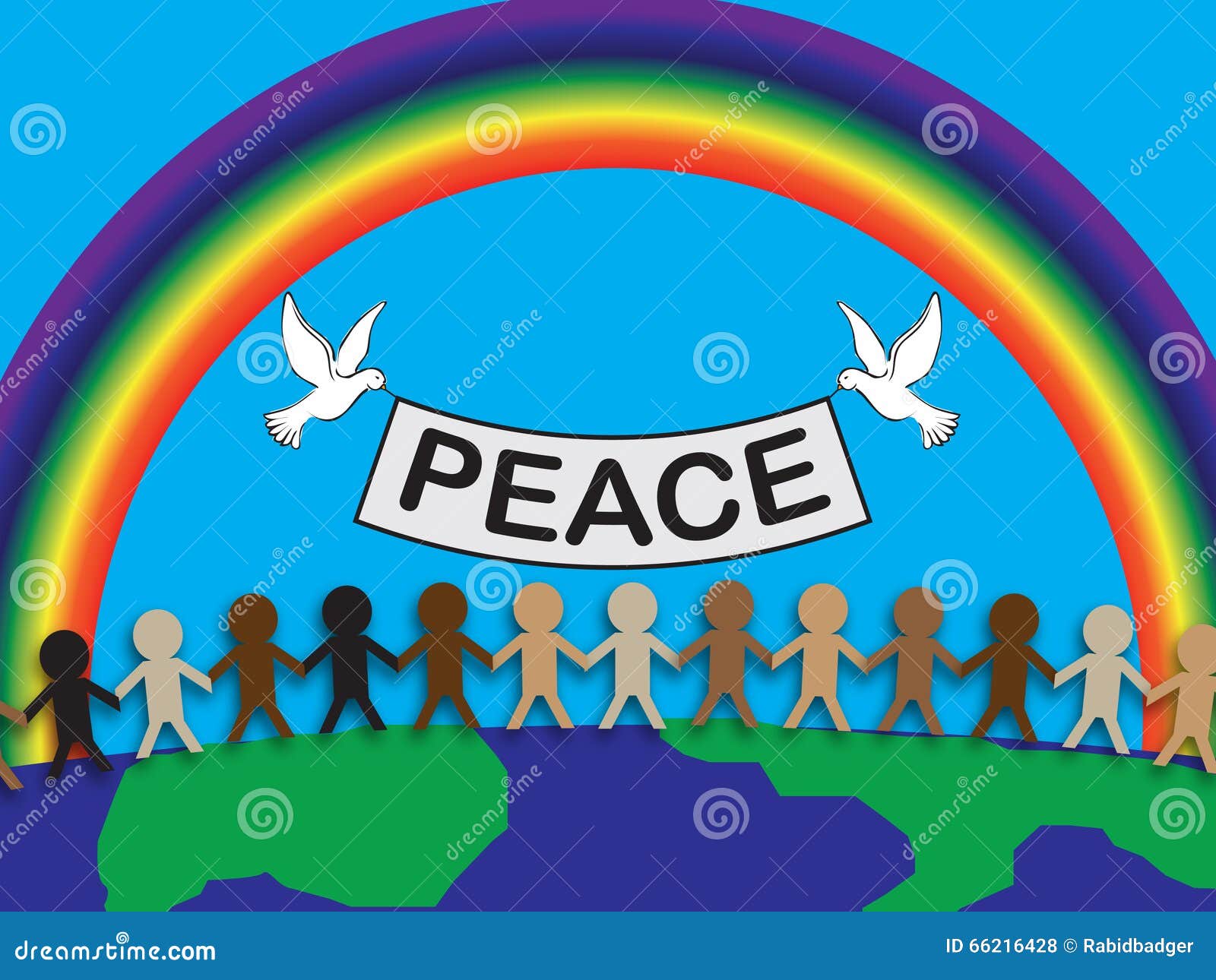 Paz del vector ilustración del vector. Ilustración de bandera - 66216428