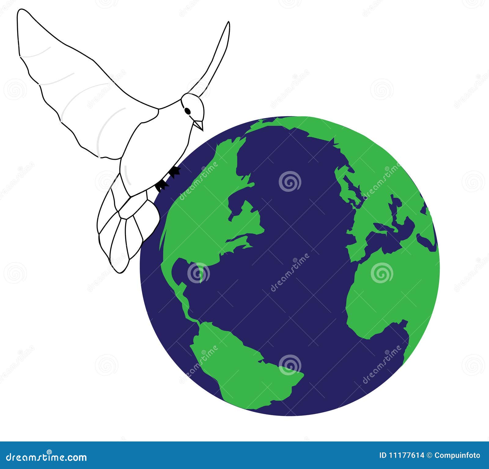 Paz no mundo ilustração do vetor. Ilustração de nave - 11177614