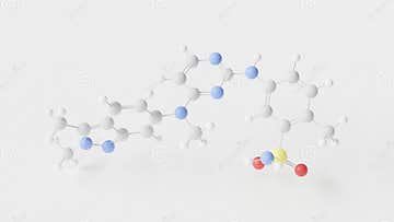 Pazopanib Hydrochloride Molecule 3d, Molecular Structure, Ball and ...
