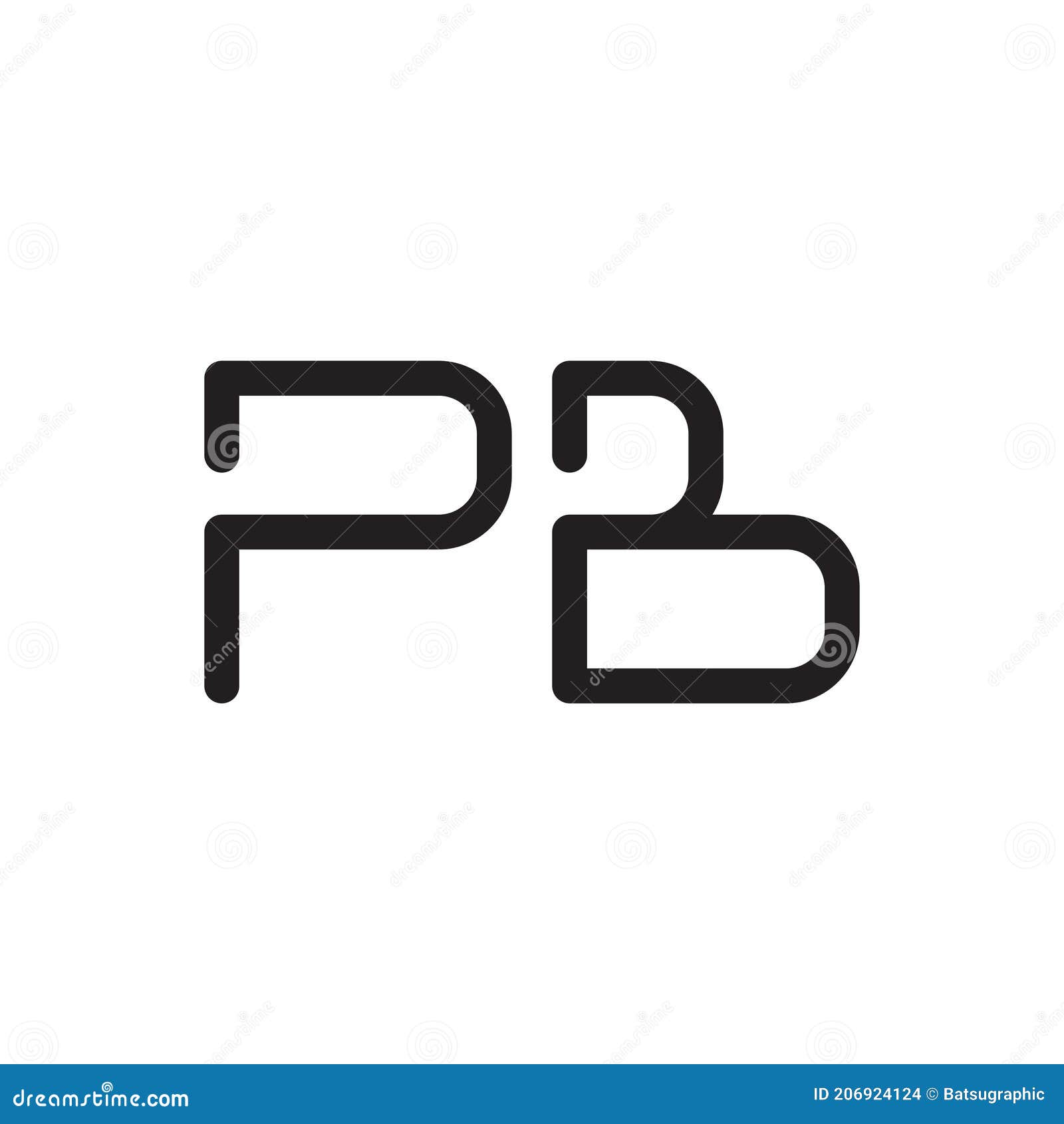 Pb Initial Letter Vector Logo Icon Stock Vector - Illustration of type ...