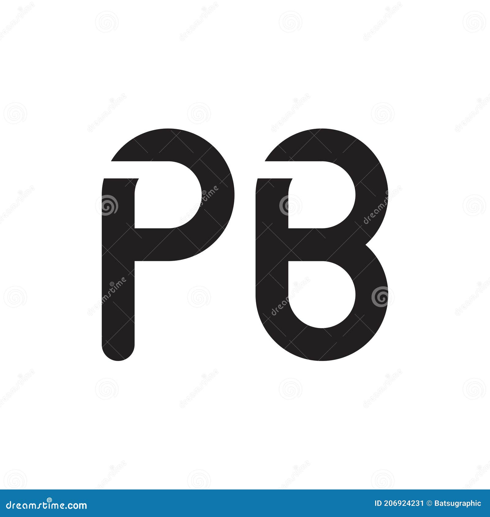 Pb Initial Letter Vector Logo Icon Stock Vector - Illustration of ...