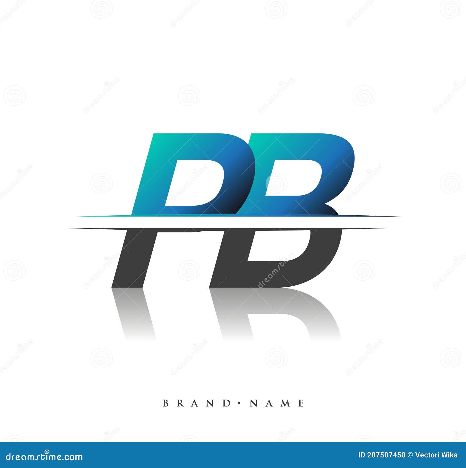 PB Initial Logo Company Name Colored Black and Blue, Simple and Modern ...