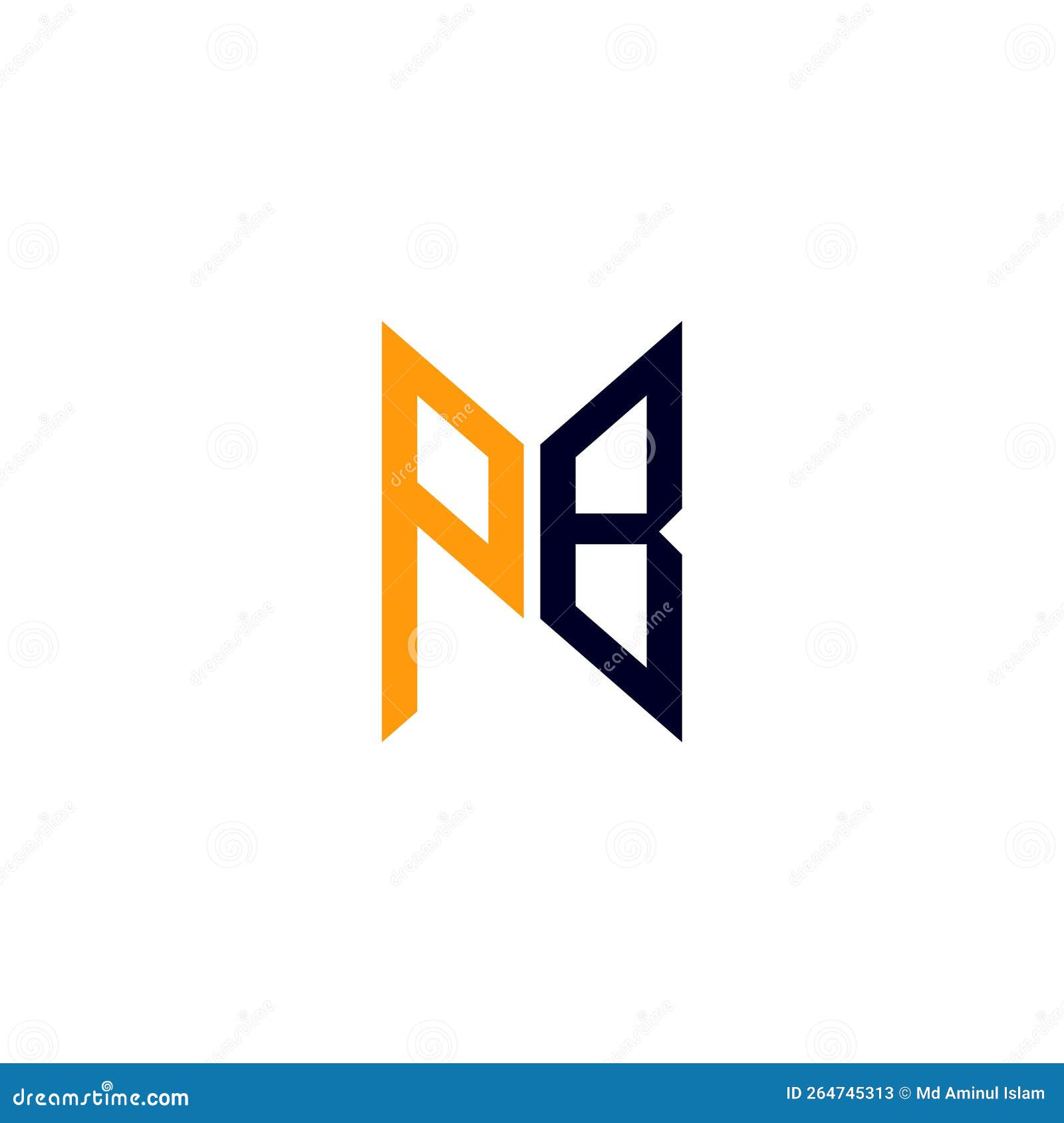 PB Letter Logo Creative Design with Vector Graphic, Stock Illustration ...