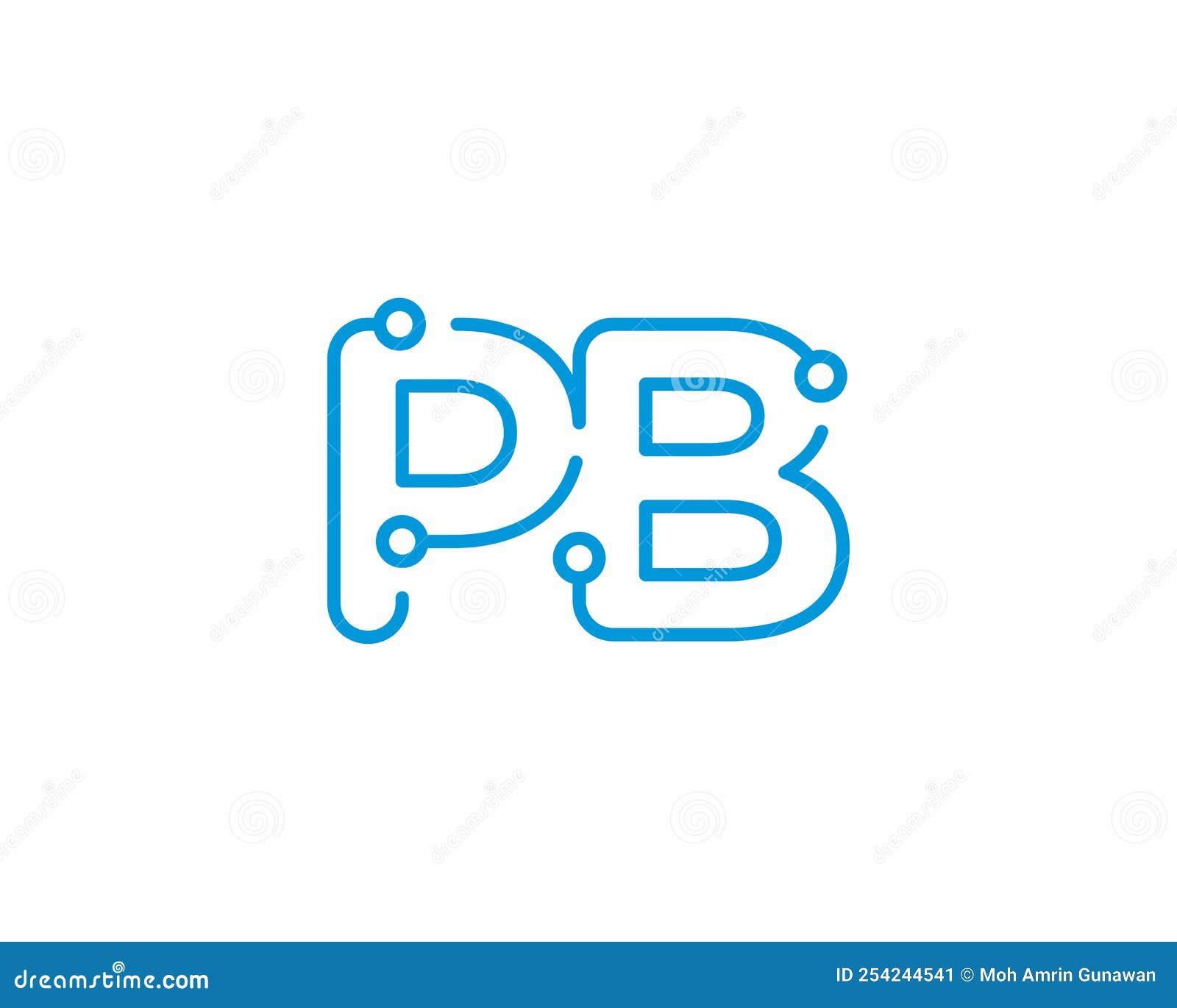 PB Letters, Electronic Circuit, Technology Logo Design Vector 001 Stock ...