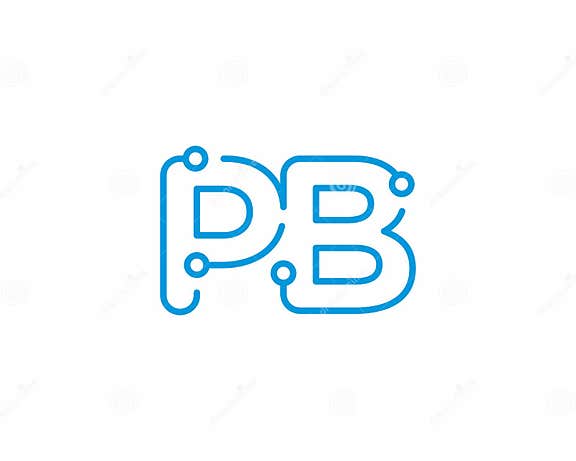 PB Letters, Electronic Circuit, Technology Logo Design Vector 001 Stock ...