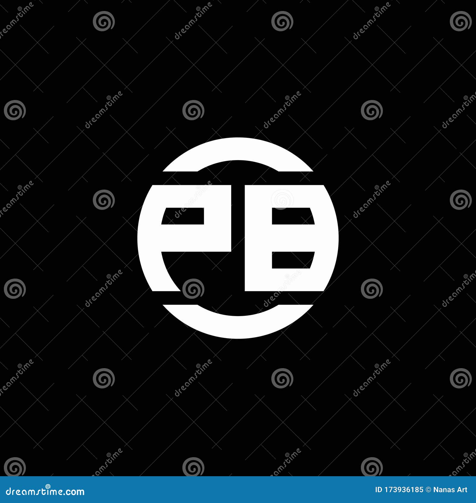 PB Logo Monogram Isolated on Circle Element Design Template Stock ...