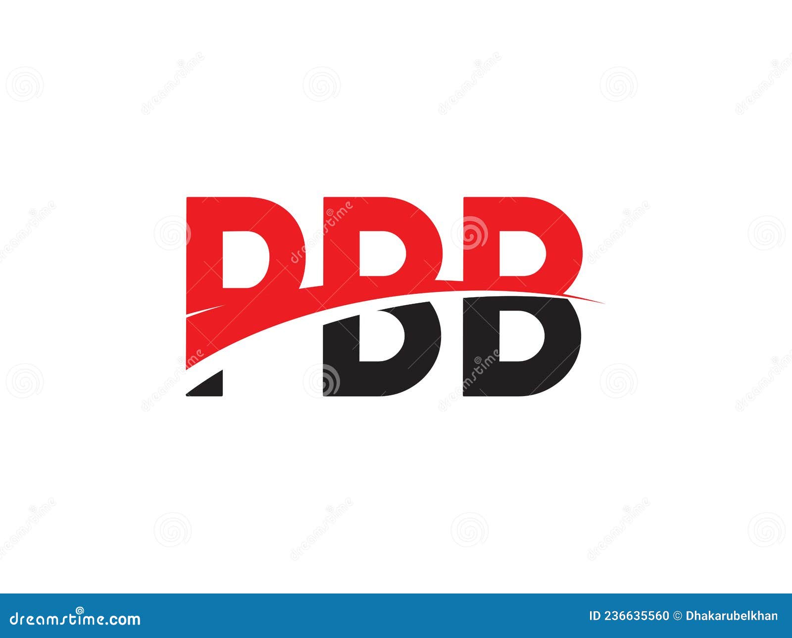 PBB Letter Initial Logo Design Vector Illustration Stock Vector ...