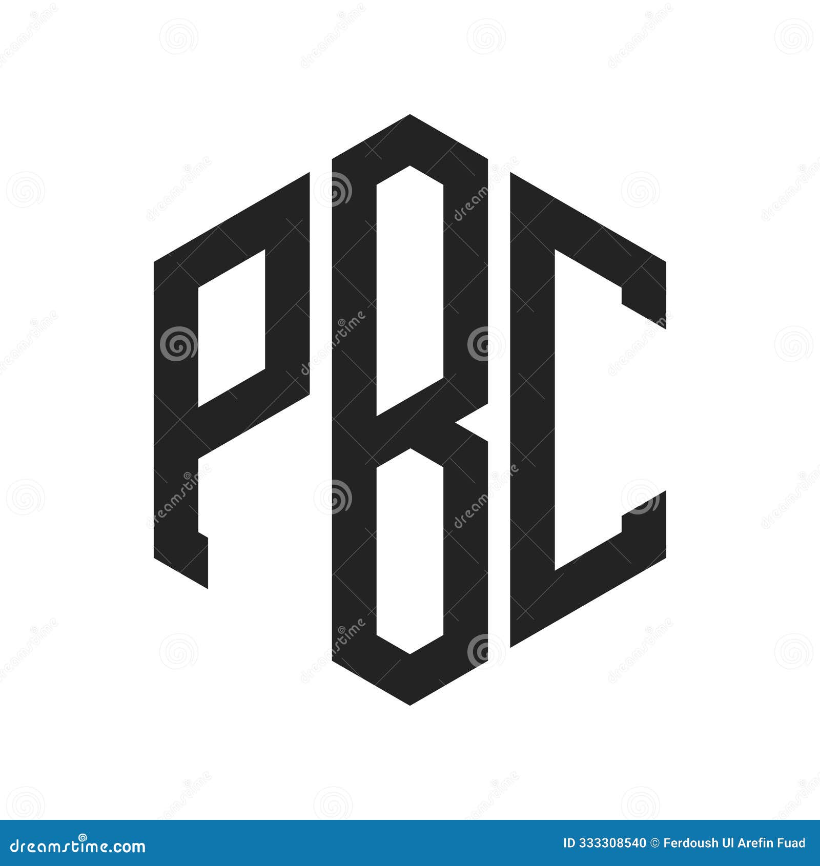 PBC Logo Design. Initial Letter PBC Monogram Logo Using Hexagon Shape ...