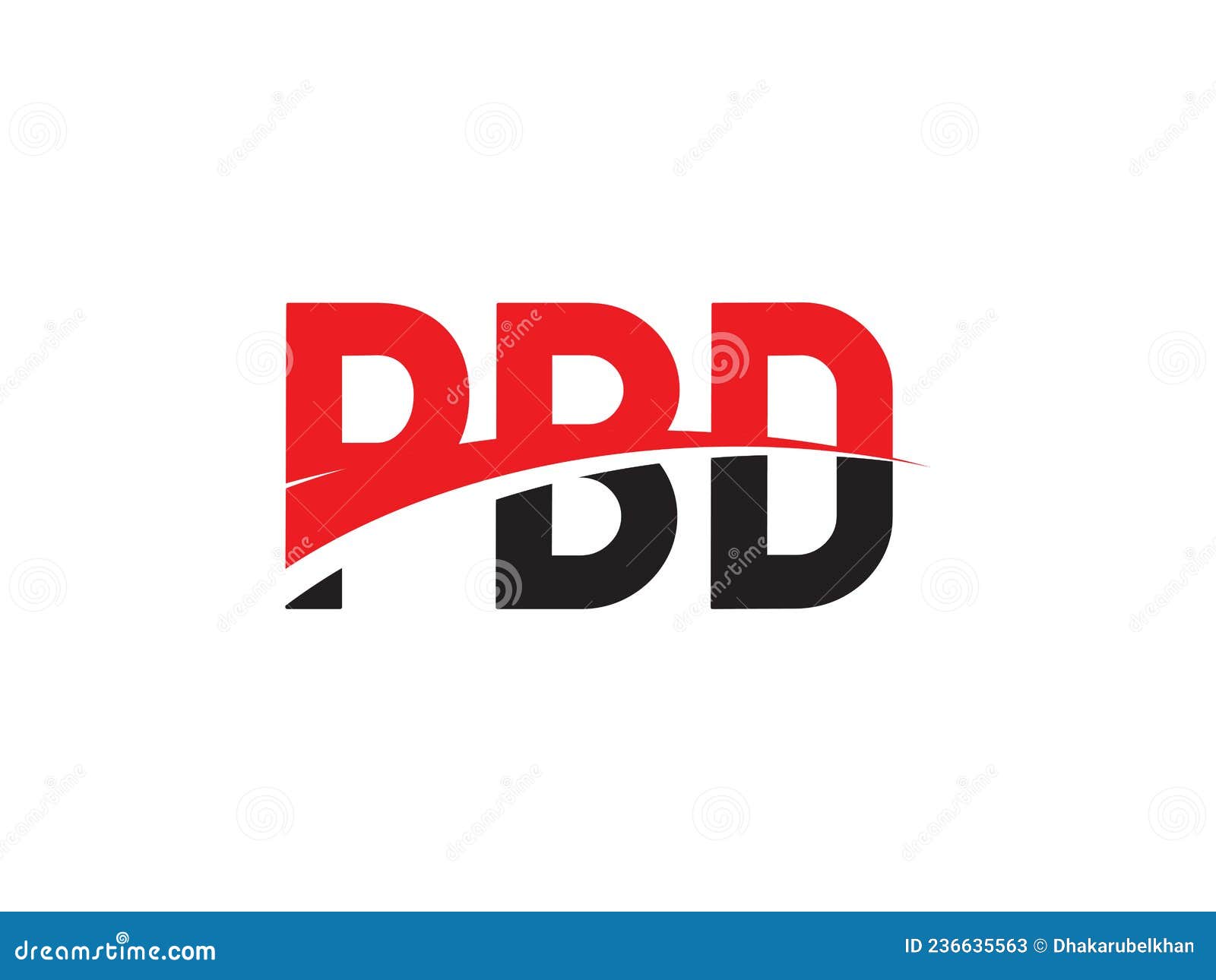 PBD Letter Initial Logo Design Vector Illustration Stock Vector ...