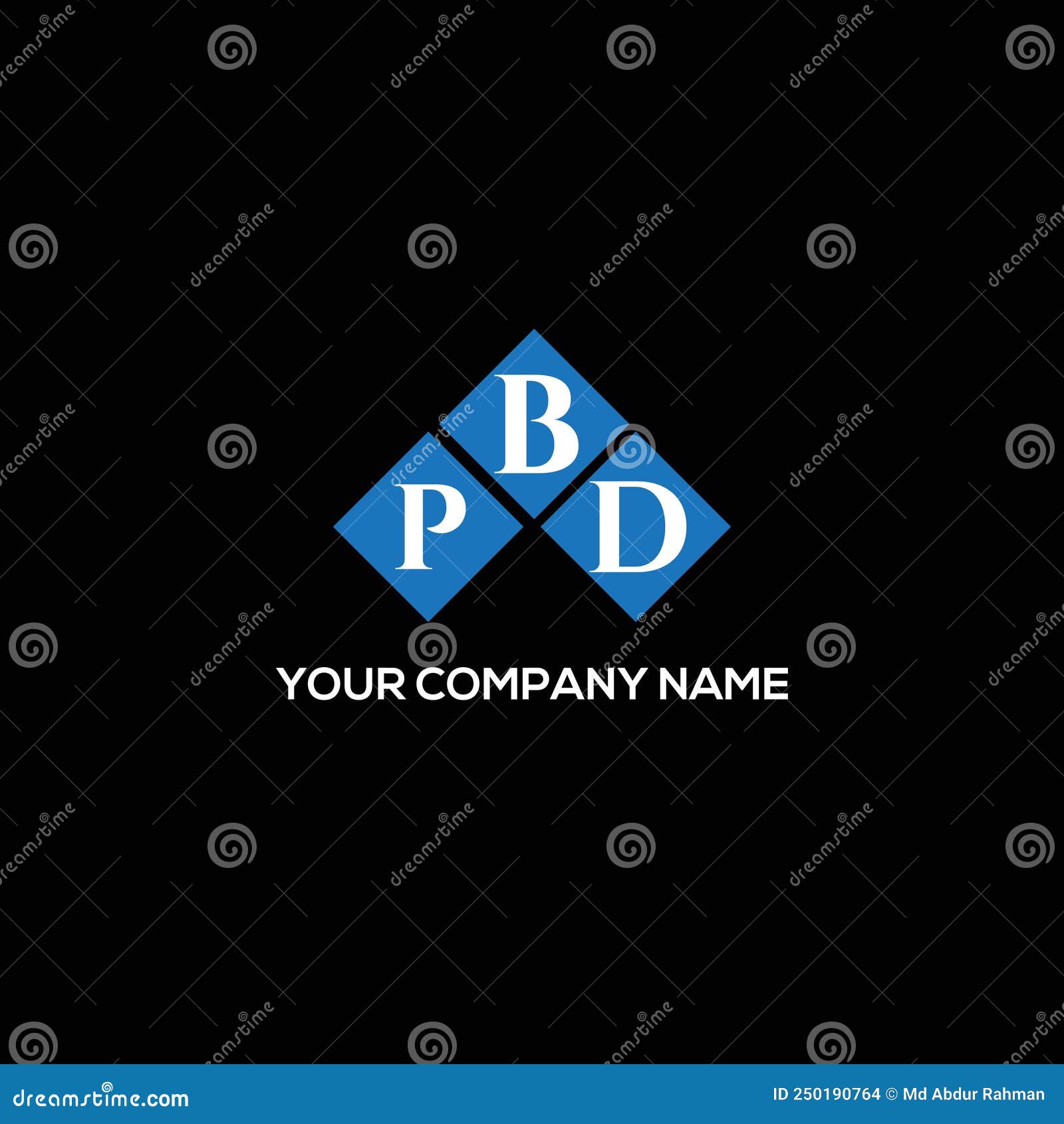 PBD Letter Logo Design on BLACK Background. PBD Creative Initials ...