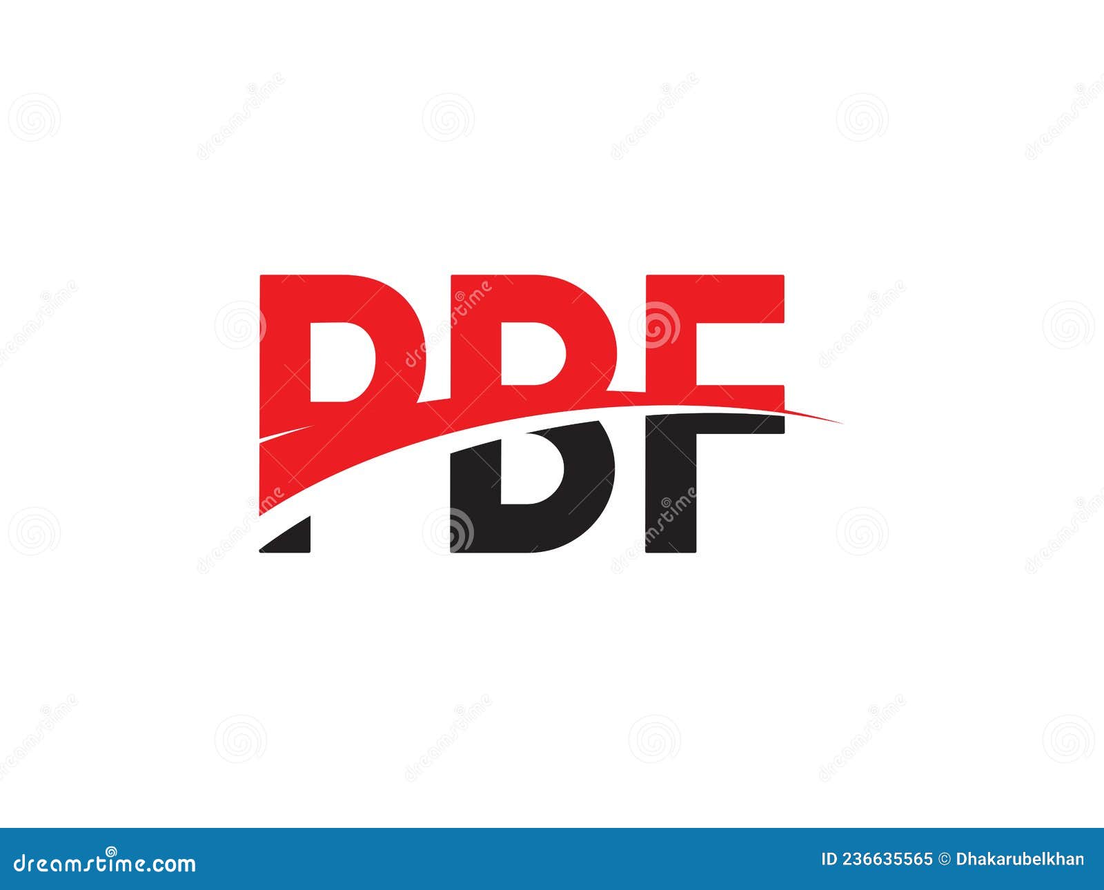 PBF Letter Initial Logo Design Vector Illustration Stock Vector ...