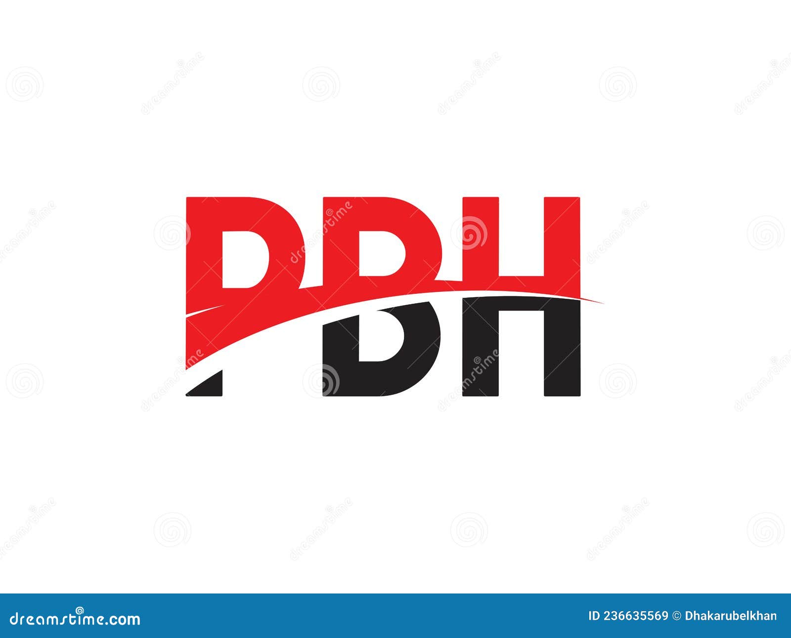PBH Letter Initial Logo Design Vector Illustration Stock Vector ...