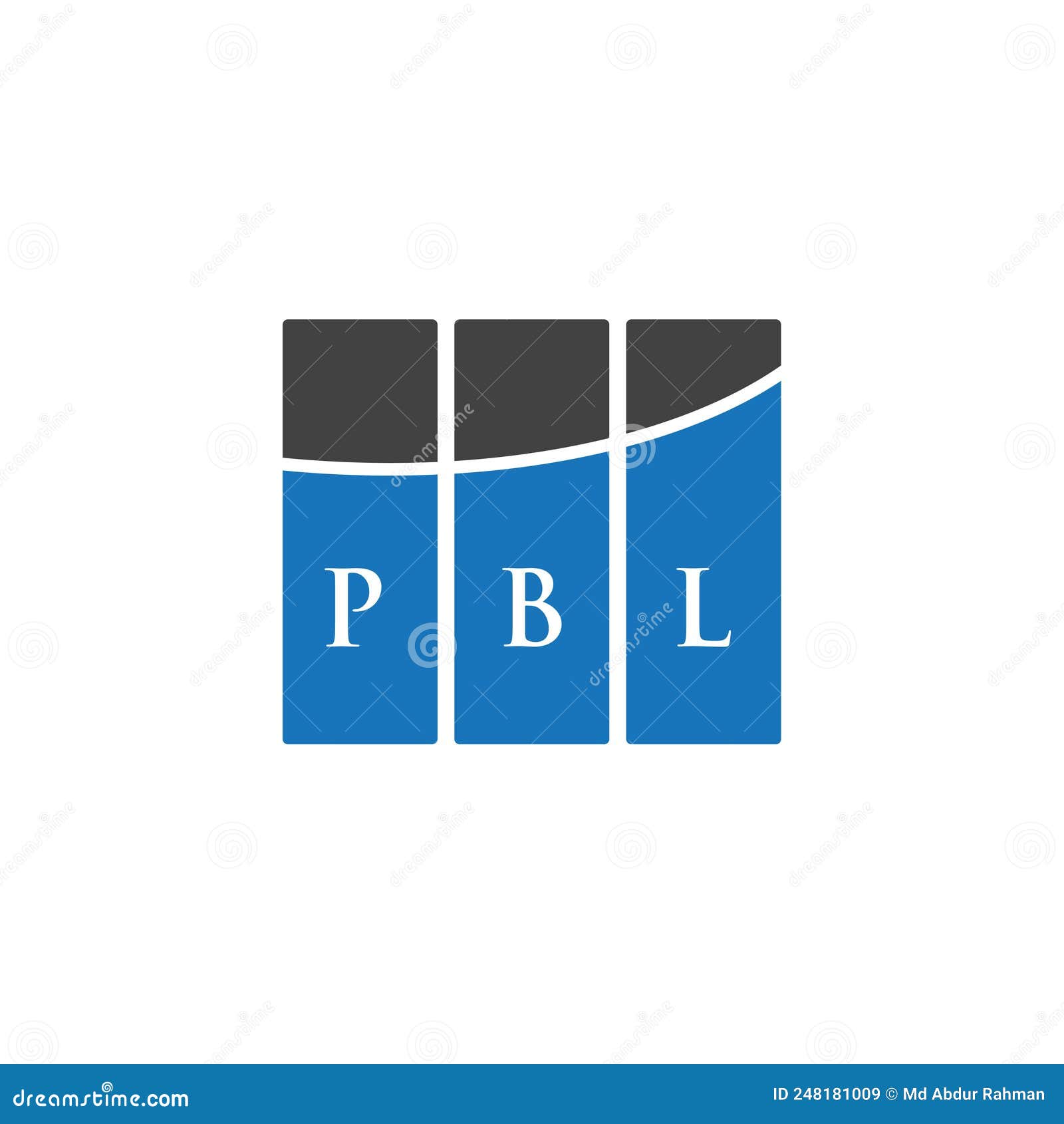PBL Letter Logo Design on WHITE Background. PBL Creative Initials ...